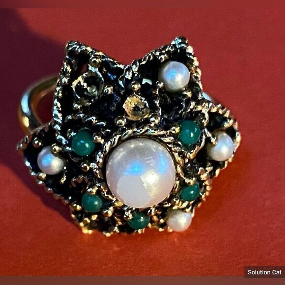 Sarah Coventry | Jewelry | Vintage Sarah Coventry Ring 5 2 Womens Pearl ...